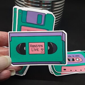 90s Nostalgia Hanson Media Sticker Set, VHS Sticker, Floppy Disk ...