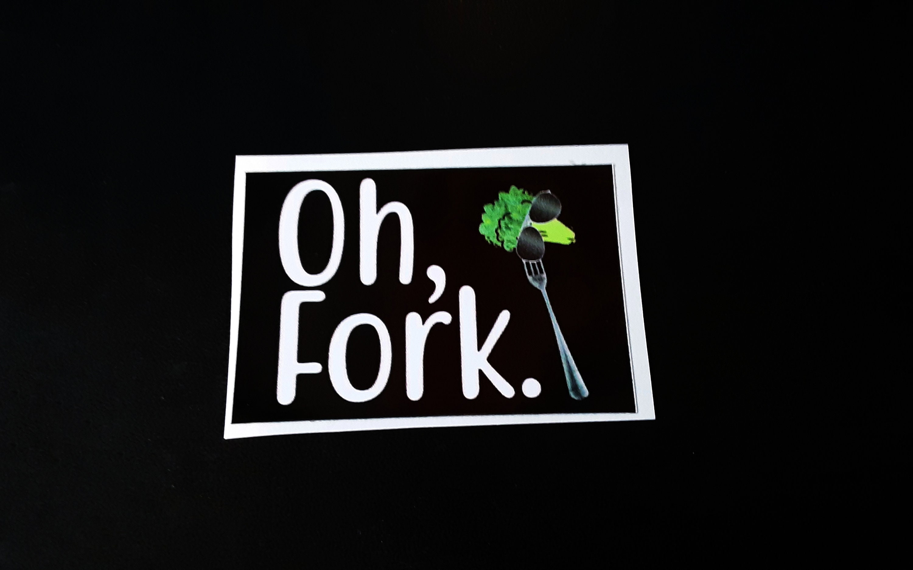 Oh Fork Puff Broccoli Sticker Laptop Sticker 3x2 Inch | Etsy