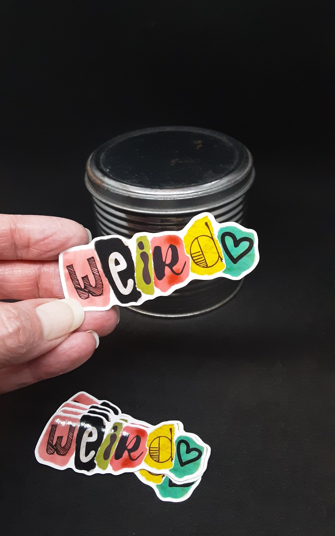 Weirdo Ransom Note Sticker, Morbid Podcast Stickers, Keep It Weird ...
