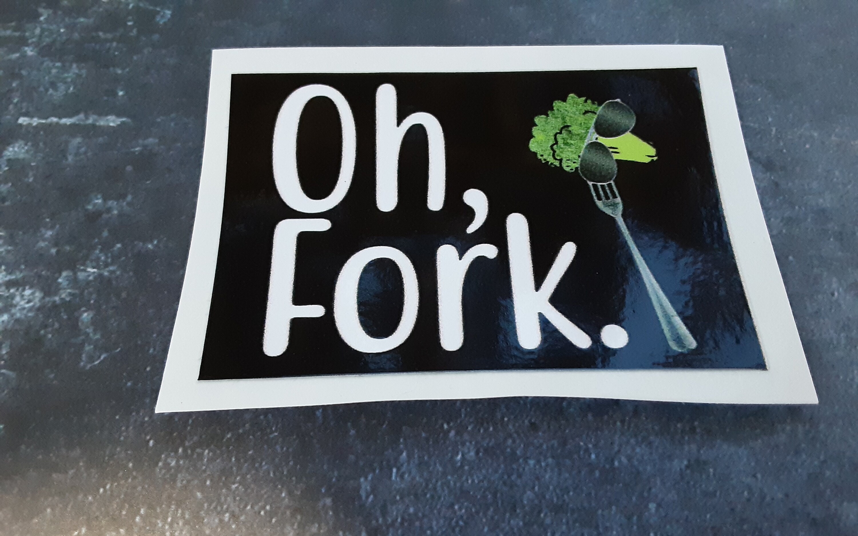 Oh Fork Puff Broccoli Sticker Laptop Sticker 3x2 Inch | Etsy
