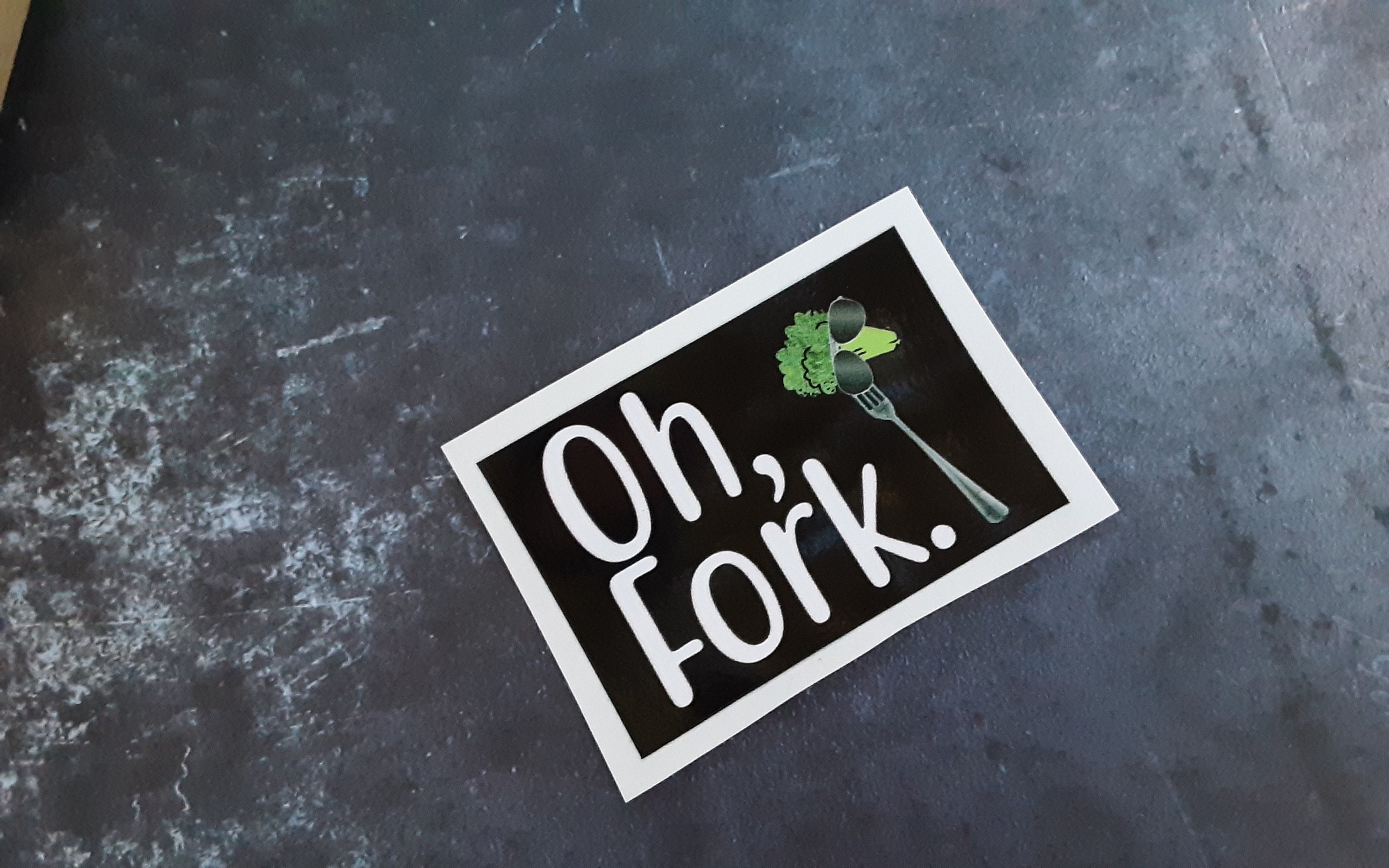 Oh Fork Puff Broccoli Sticker Laptop Sticker 3x2 Inch | Etsy