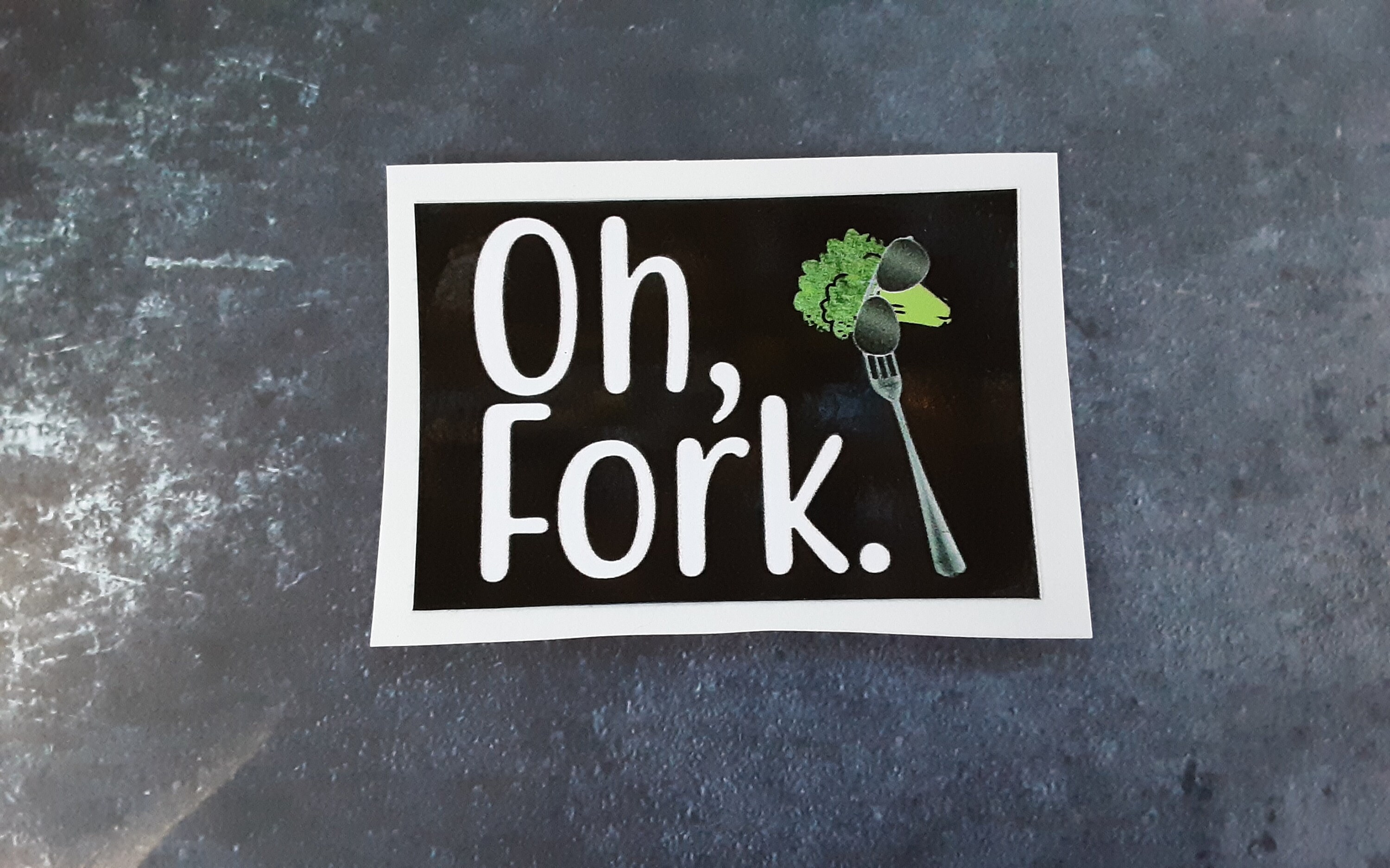 Oh Fork Puff Broccoli Sticker Laptop Sticker 3x2 Inch | Etsy