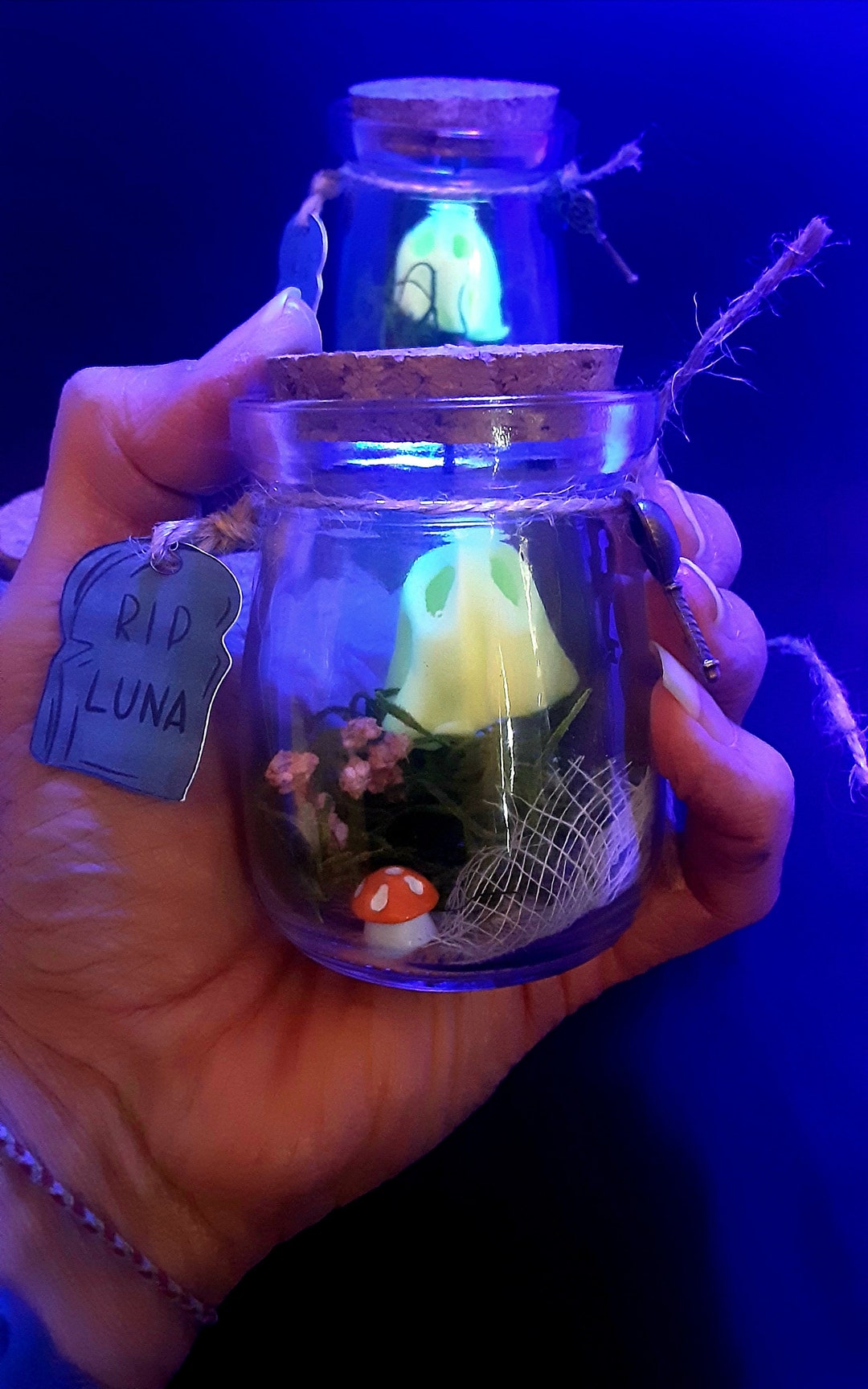 Adopt a Ghost, Glow in the Dark Mini Ghost in a Jar, Ghost in a Bottle ...