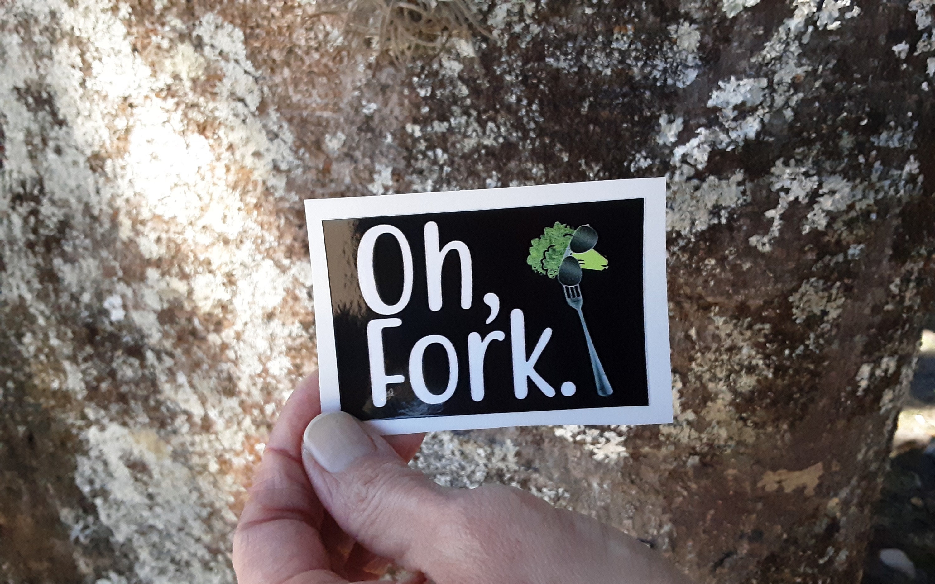 Oh Fork Puff Broccoli Sticker Laptop Sticker 3x2 Inch | Etsy