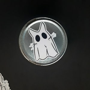 Cat Ghost Sticker, Cute Halloween Decal, Pastel Goth Cat Ghost Sticker ...