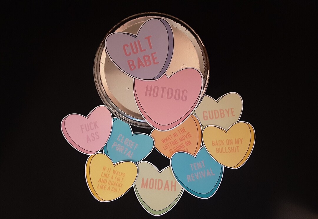 Cult Liter Conversation Hearts Stickers, Cult Babe Candy Heart Stickers ...