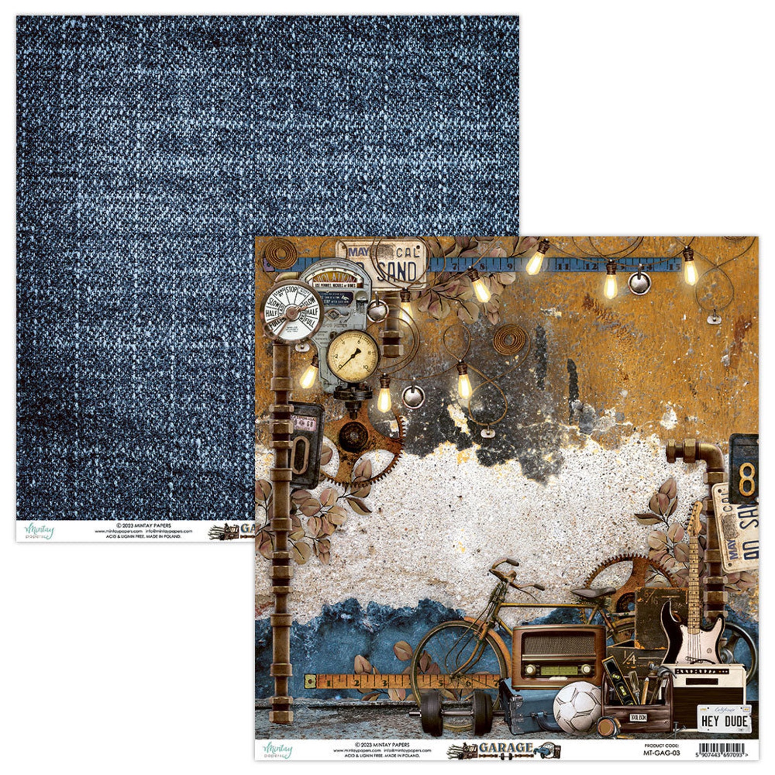 Mintay GARAGE 12 X12 Double Sided Designer - Etsy