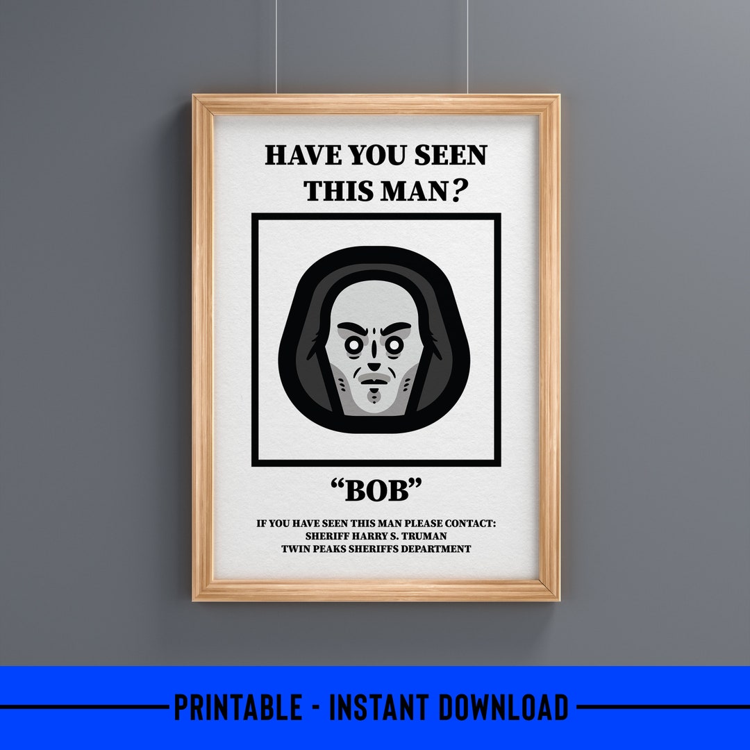 Twin Peaks 'bob' Printable Poster - Etsy