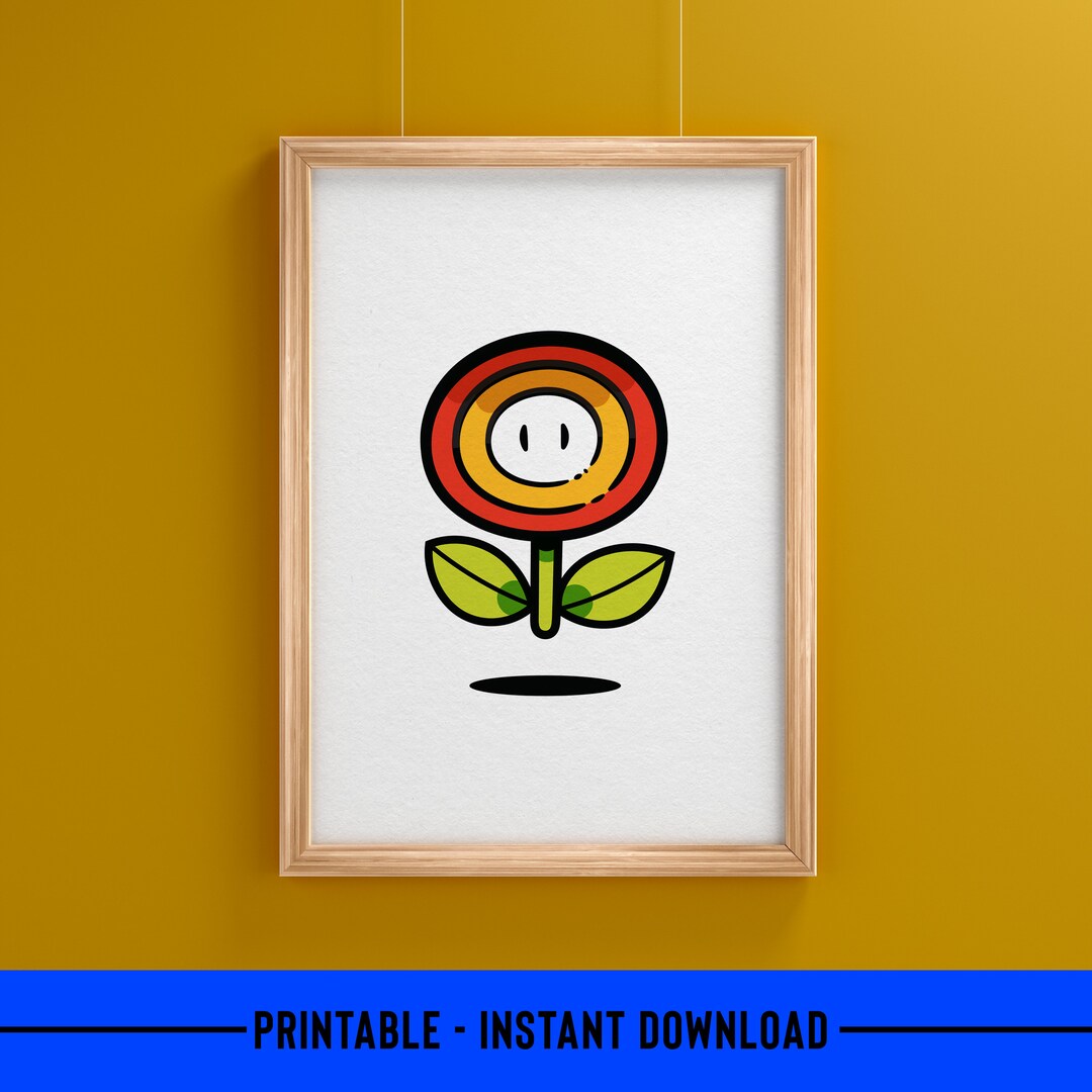 Gaming 'flower' Cartoon Printable Poster - Etsy
