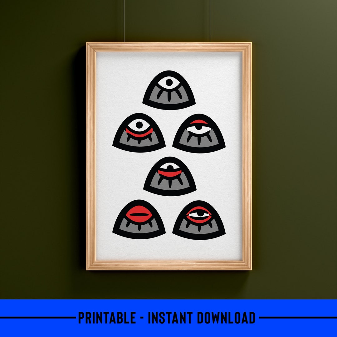Abstract 'eye' Pop Art, Cartoon Printable Poster - Etsy