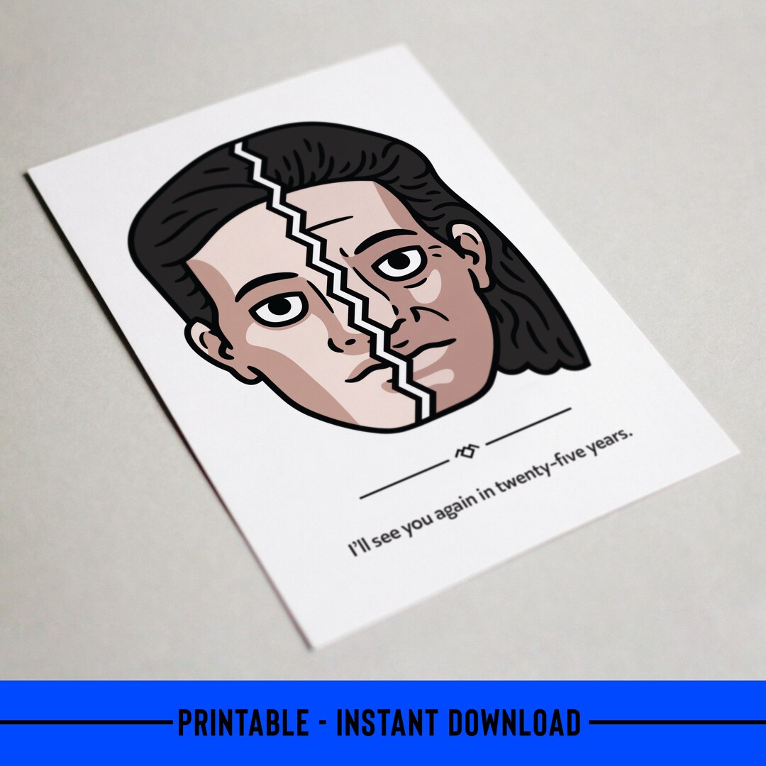 Twin Peaks 'dale Cooper, Doppelganger' Printable Greeting Card - Etsy