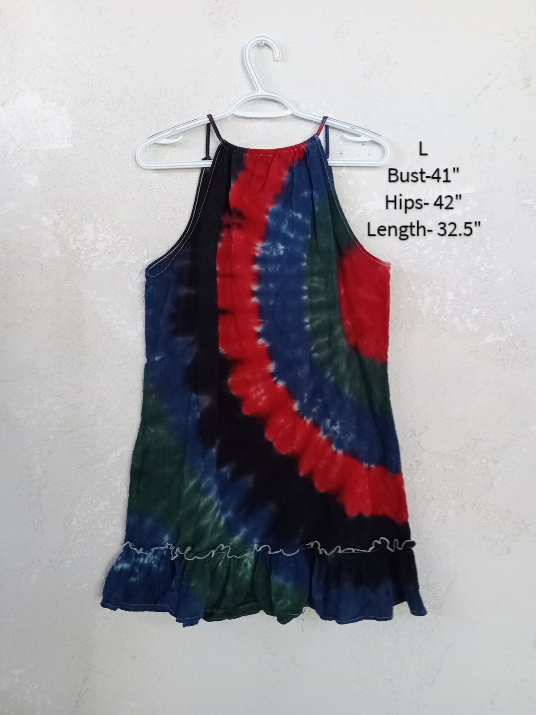 Large Tie Dye Dress Women's,tie Dye Cotton Sundress Adult,tie Dye All ...