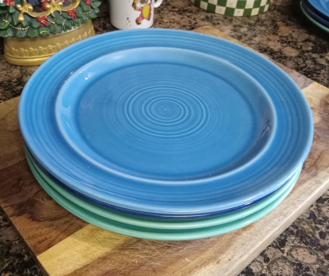 SET 4 Vintage Metlox Colorstax California Pottery 10.75 Dinner Plates ...