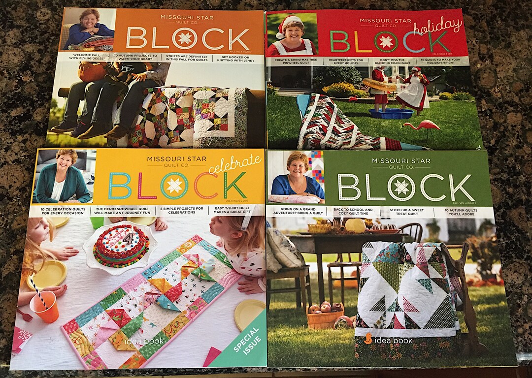 LOT of 4 Missouri Star Quilt Block Quilting Magazines 2016, 2017, 2019 ...