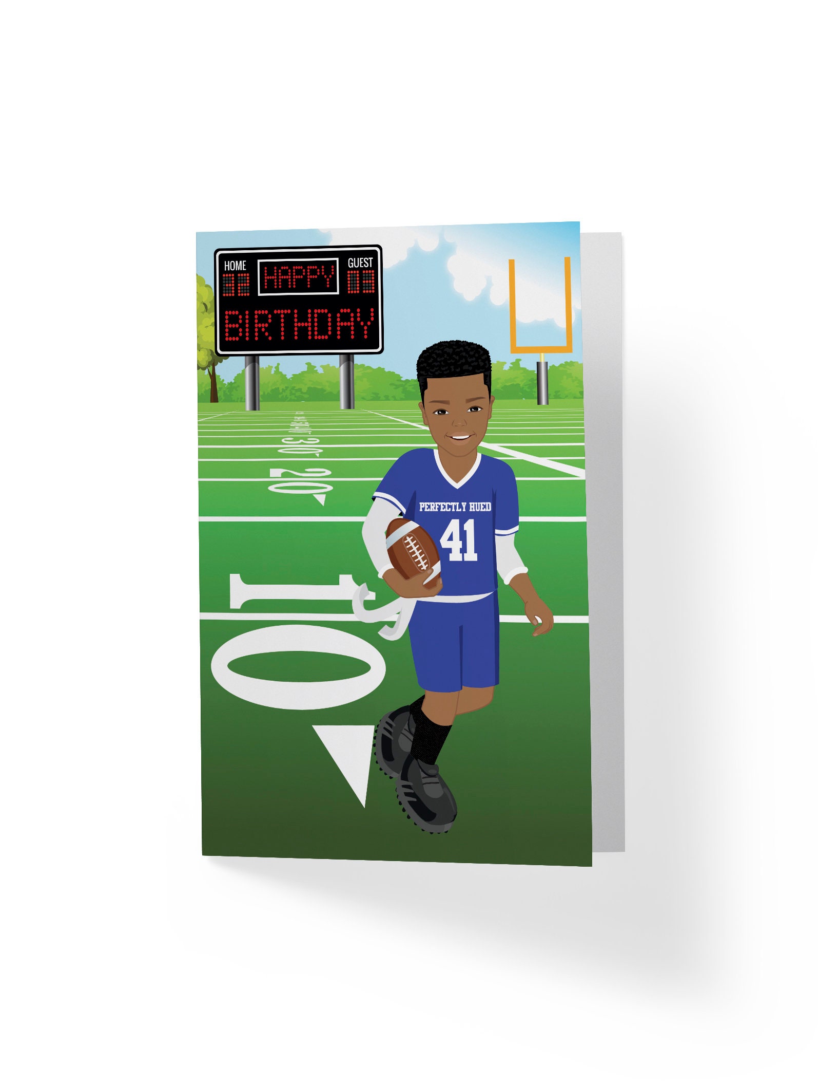 Football Birthday Card | African American Boy Birthday Card | Sports ...