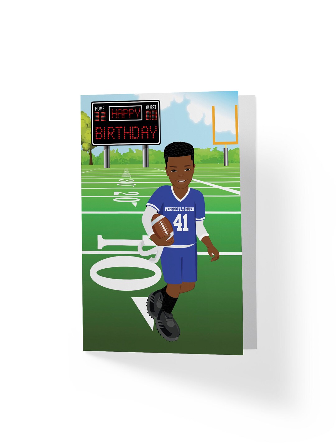 Football Birthday Card | African American Boy Birthday Card | Sports ...