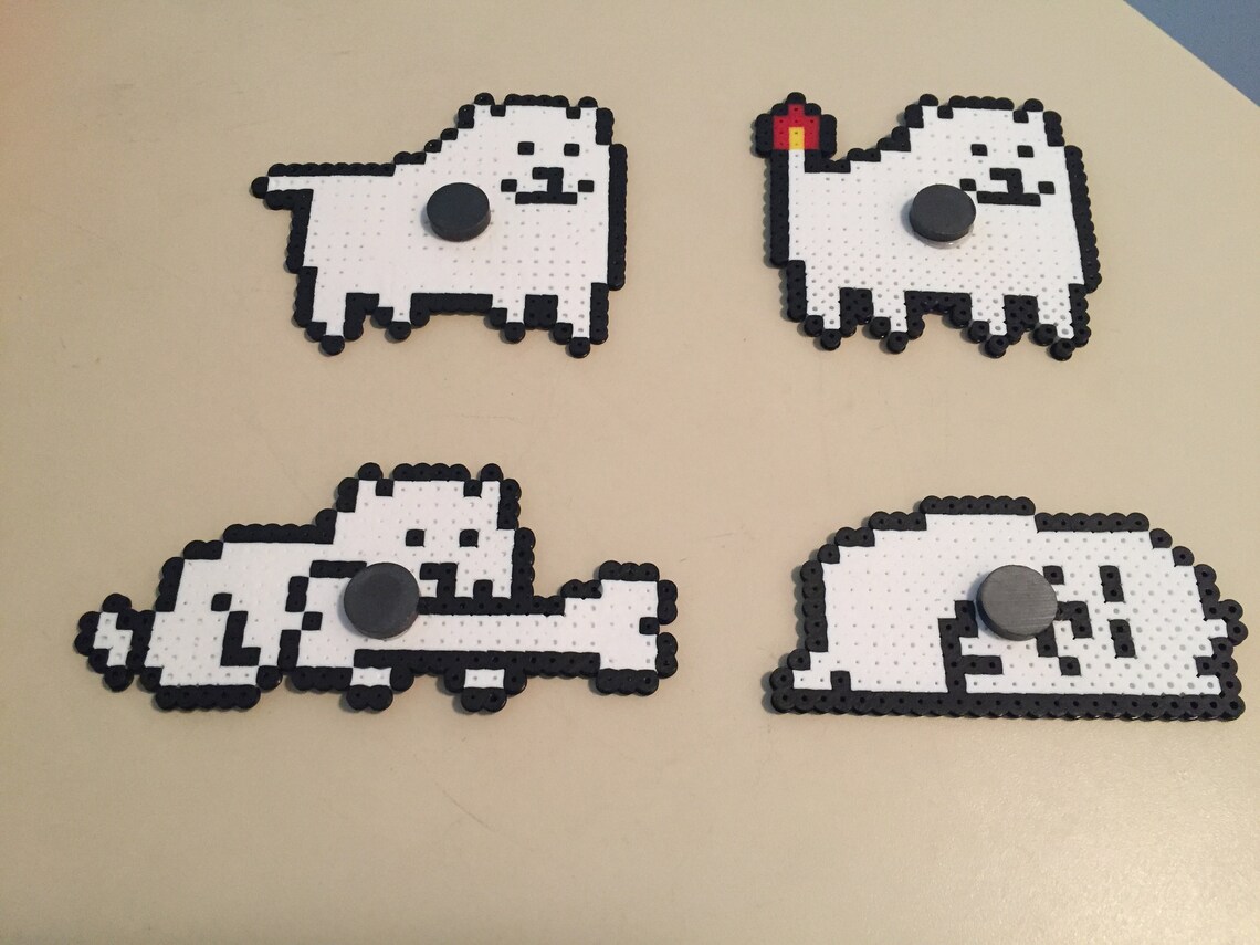 Annoying Dog From Undertale Perler Keychains & Magnets - Etsy