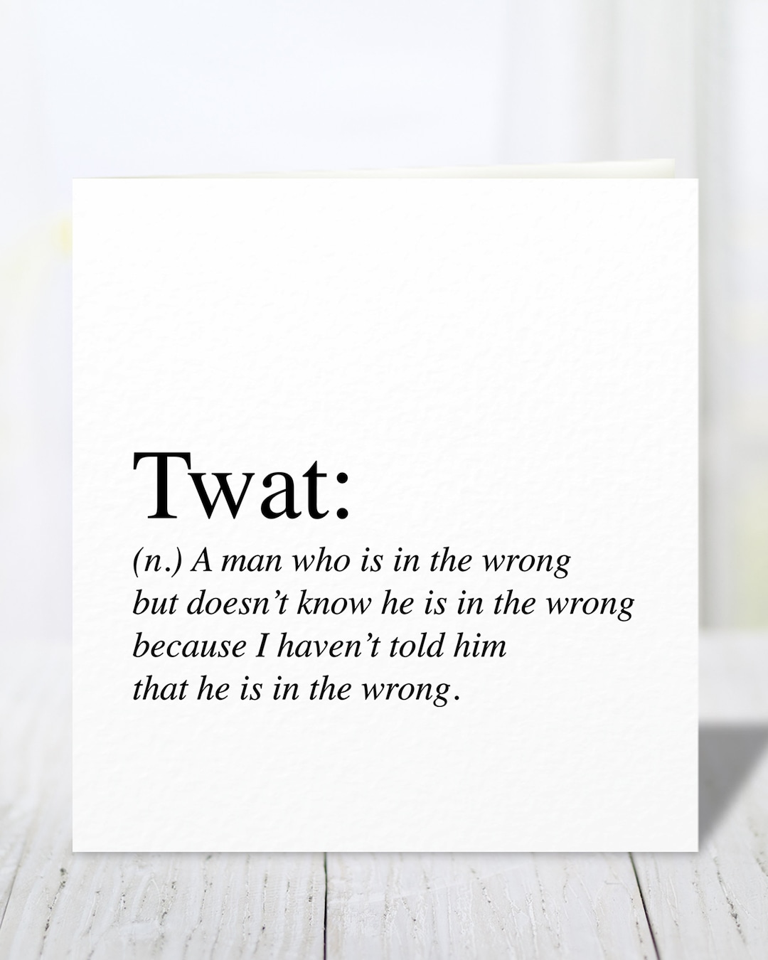 Twat Definition Style Dictionary Style Card Funny Card - Etsy UK