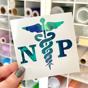 Nurse Practitioner Sticker, Nurse Decal, Nurse Car Window Decal, NP ...