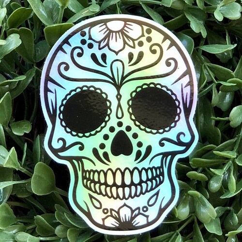 Sugar Skull Sticker WATERPROOF - Etsy