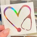 Stethoscope Heart Sticker, Stethoscope Decal, Heart Car Window Decal ...