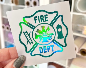 Fire Dept. Chaplain Decal Sticker Firefighter Department Cross Car ...