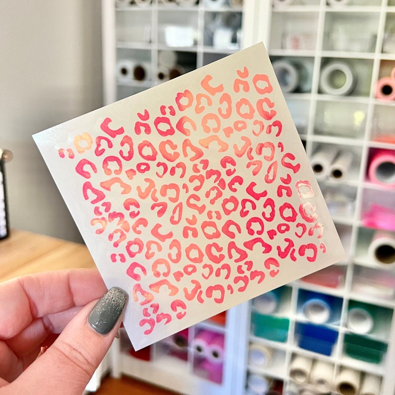 Red Cheetah Window Decal - Etsy