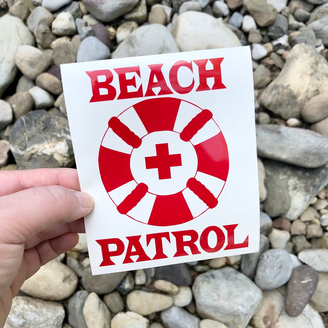 Beach Patrol Sticker, Life Guard Sticker, Beach Sticker, Beach Car ...