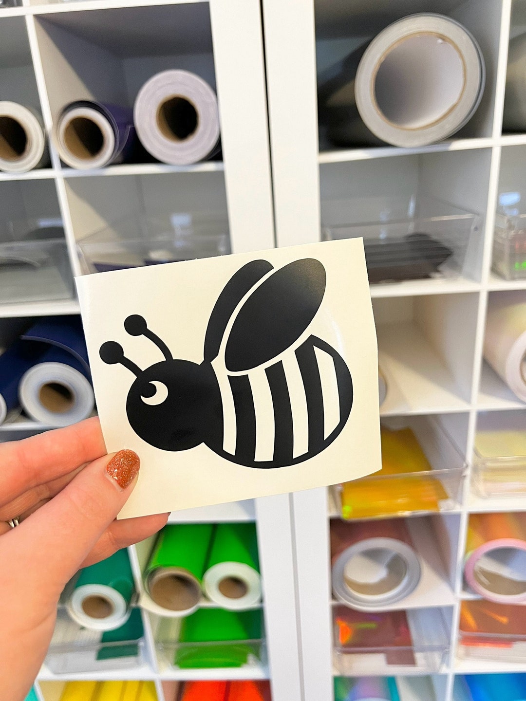 Bumble Bee Sticker, Bee Decal, Bee Car Window Decal, Honey Bee Tumbler ...