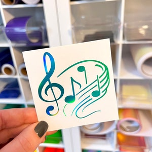 Music Sticker, Music Decal, Treble Clef Car Window Decal, Music Note ...