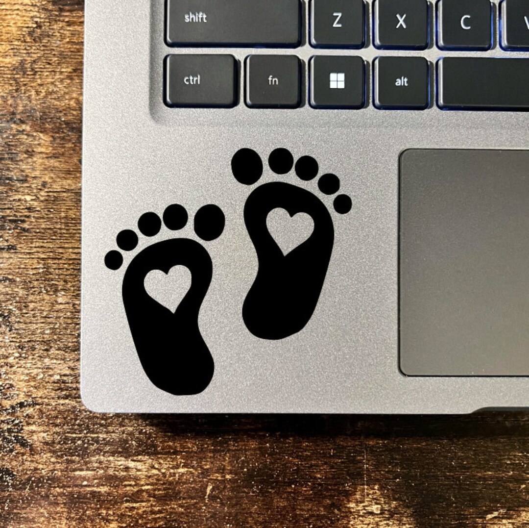 Footprint Sticker, Footprint Decal, Baby Sticker, Baby on Board Sticker ...