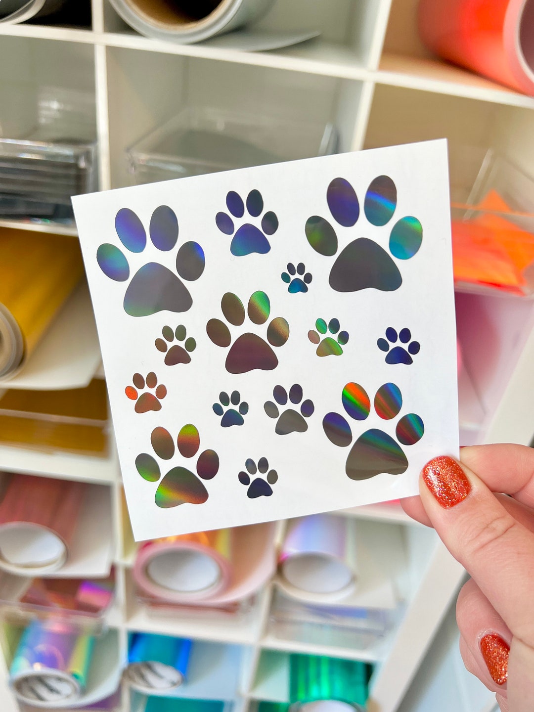 Paw Print Sticker, Paw Decal Sheet, Paw Print Car Window Decal, Paw ...