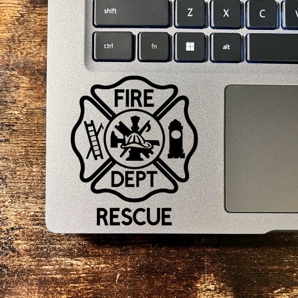 Fire Dept Window Sticker Svg - Etsy