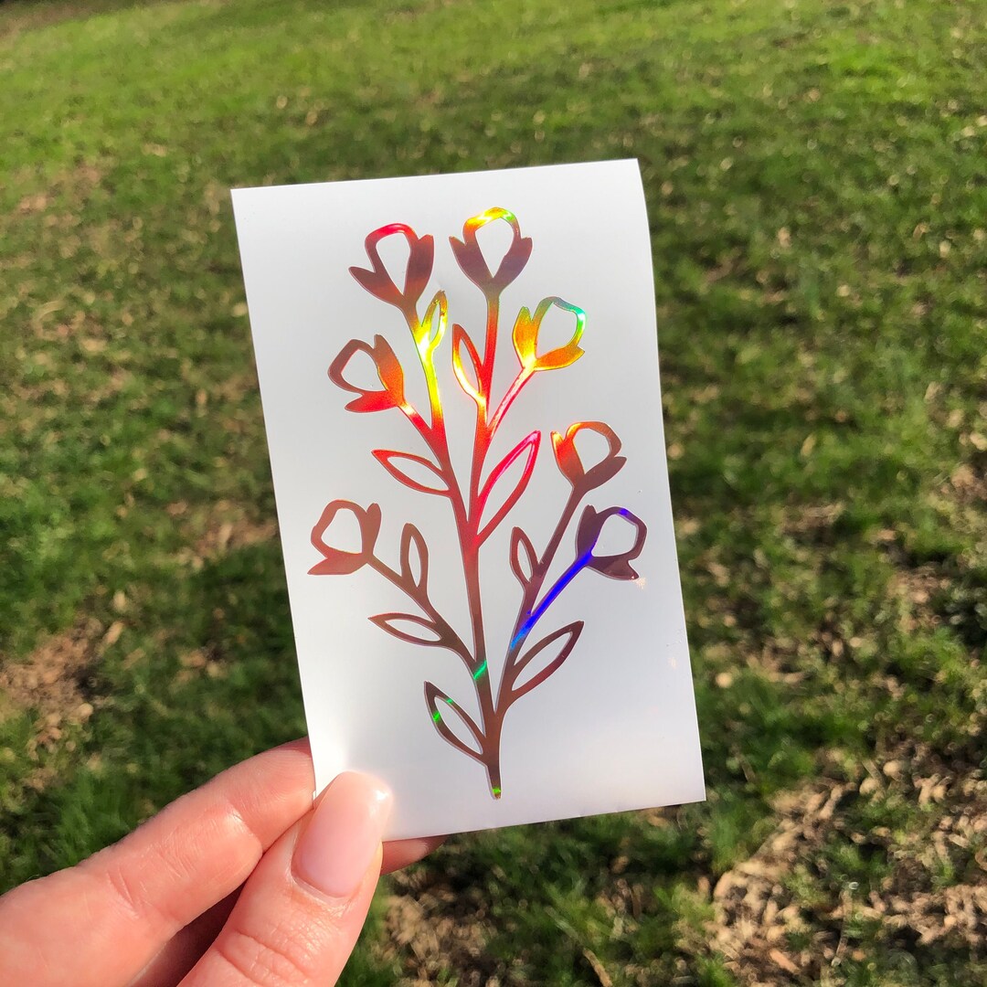 Wildflower Sticker, Flower Decal, Floral Car Window Decal, Wildflower ...
