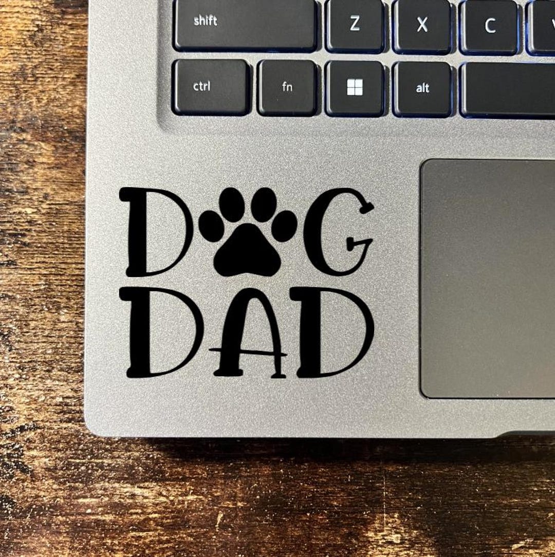 Dog Dad Paw Print Sticker, Permanent Vinyl Decal - Etsy