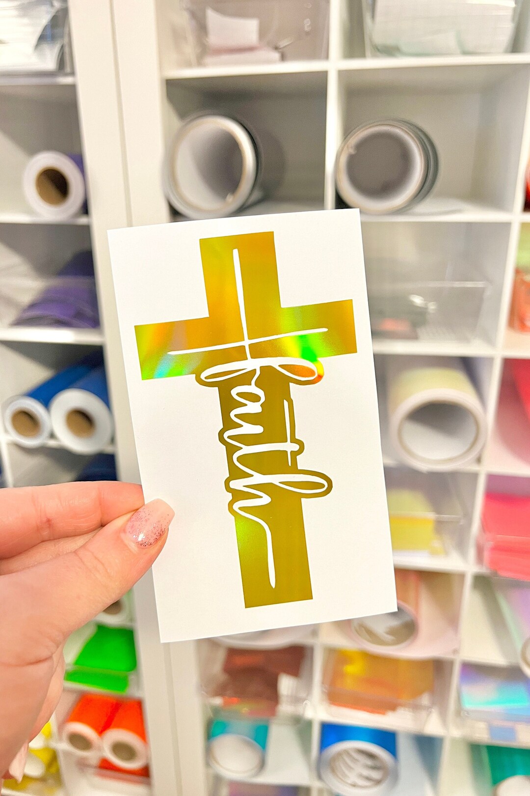 Faith Sticker, Faith Decal, Cross Sticker, Christian Car Window Decal ...