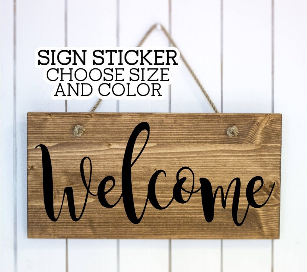 Welcome Sticker, Front Door Sign Sticker, Door Sticker, Door Decal ...