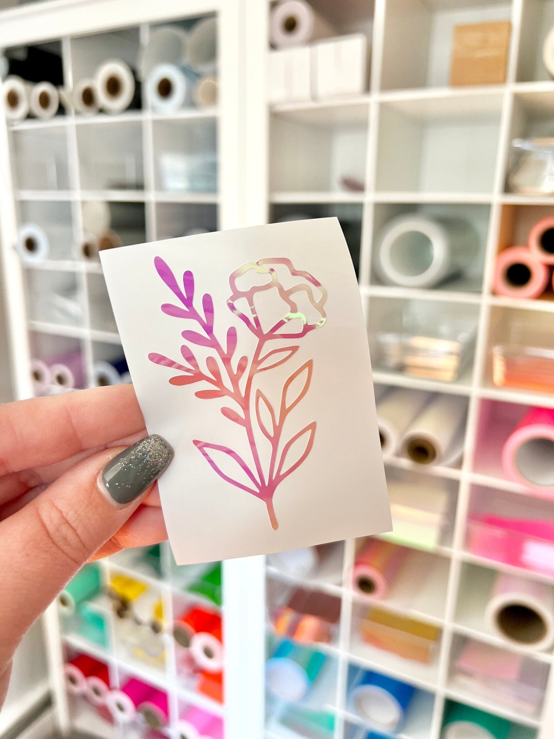 Carnation Sticker, Carnation Decal, Floral Car Window Decal, Carnation ...