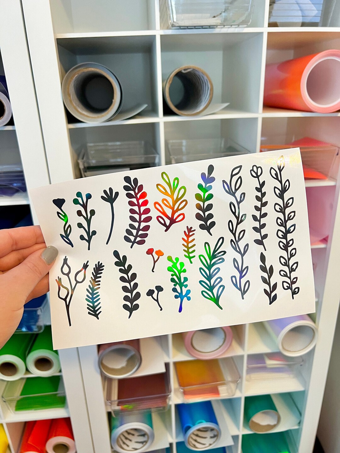 Vine and Leaf Sticker, Plant Sticker, Plant Decal, Car Window Decal ...