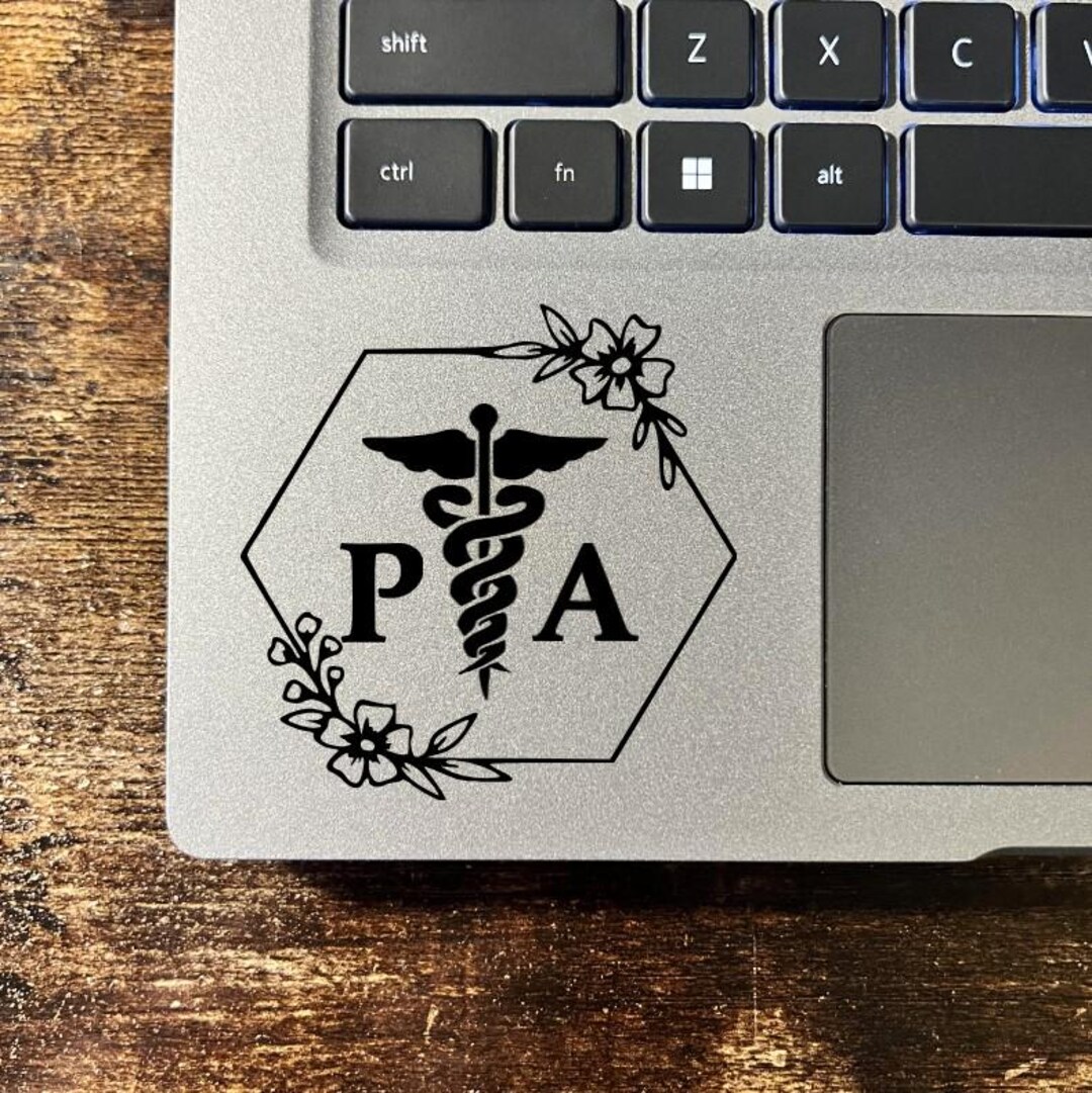 Physician Assistant Caduceus Sticker, Healthcare PA Permanent Vinyl ...