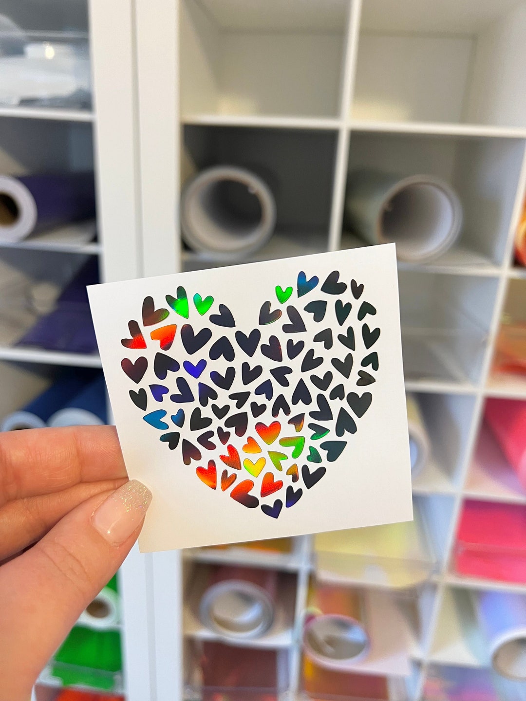 Heart Sticker, Hand-drawn Heart Permanent Vinyl Decal - Etsy