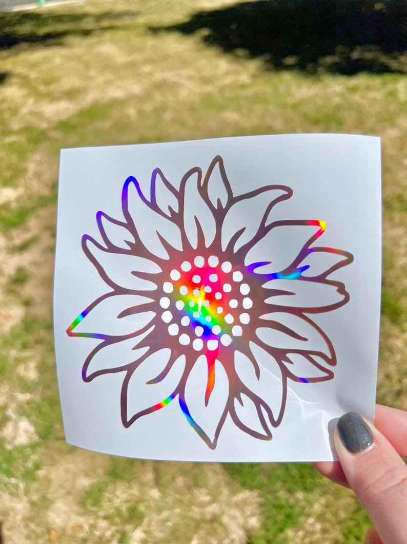 Sunflower Sticker Sunflower Decal Floral Car Window Decal - Etsy