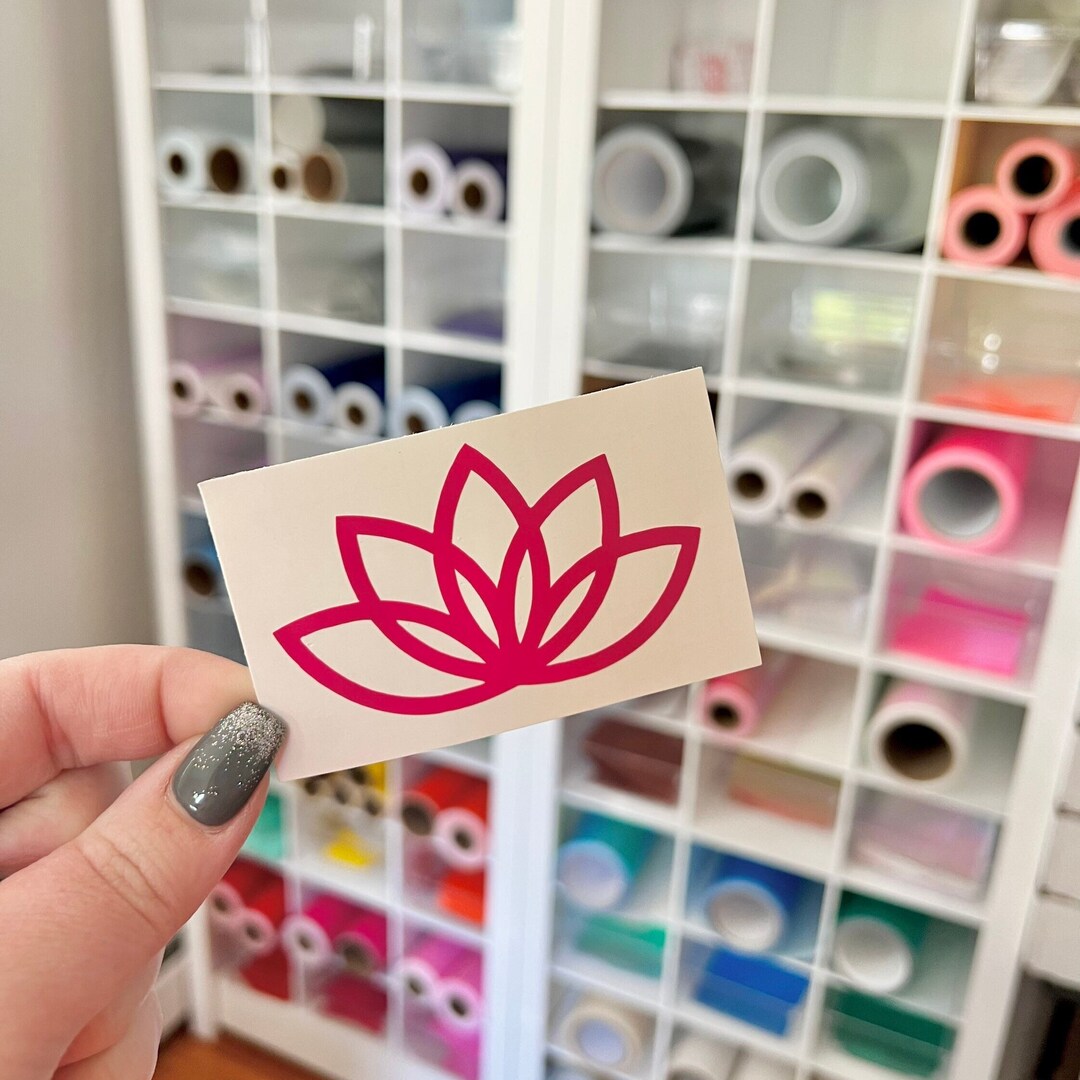Lotus Sticker, Lotus Decal, Floral Car Window Decal, Lotus Tumbler ...