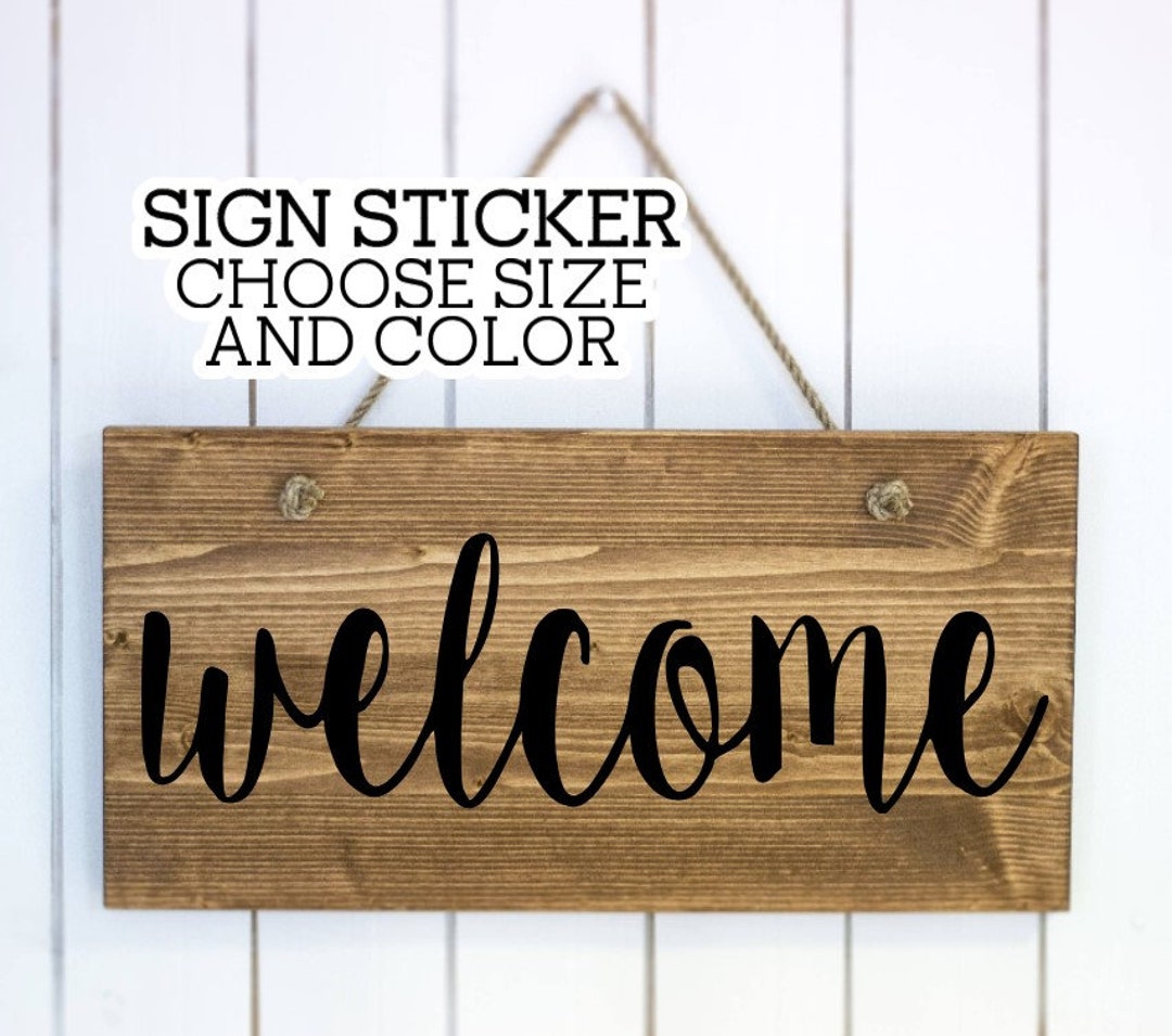 Welcome Sticker, Front Door Sign Sticker, Door Sticker, Door Decal ...