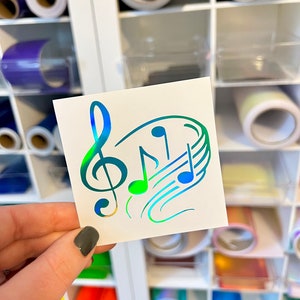 Music Sticker, Music Decal, Treble Clef Car Window Decal, Music Note ...