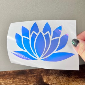 Lotus Sticker, Lotus Decal, Floral Car Window Decal, Lotus Tumbler ...