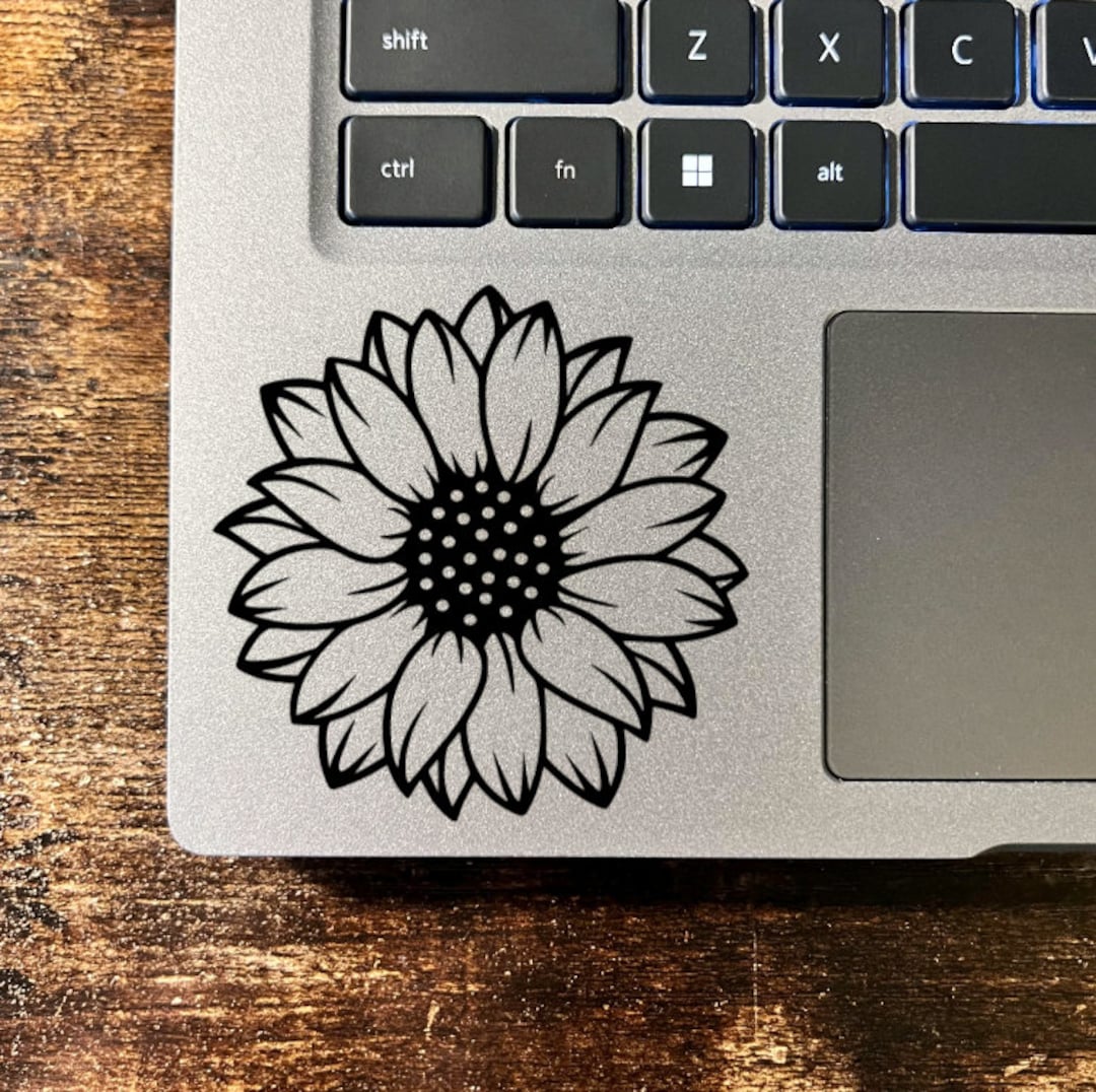 Sunflower Sticker, Sunflower Decal, Floral Car Window Decal, Sunflower ...