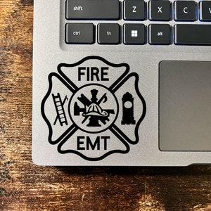 Fire EMT Sticker, Fire EMT Decal, Firefighter Car Window Decal, Fire ...