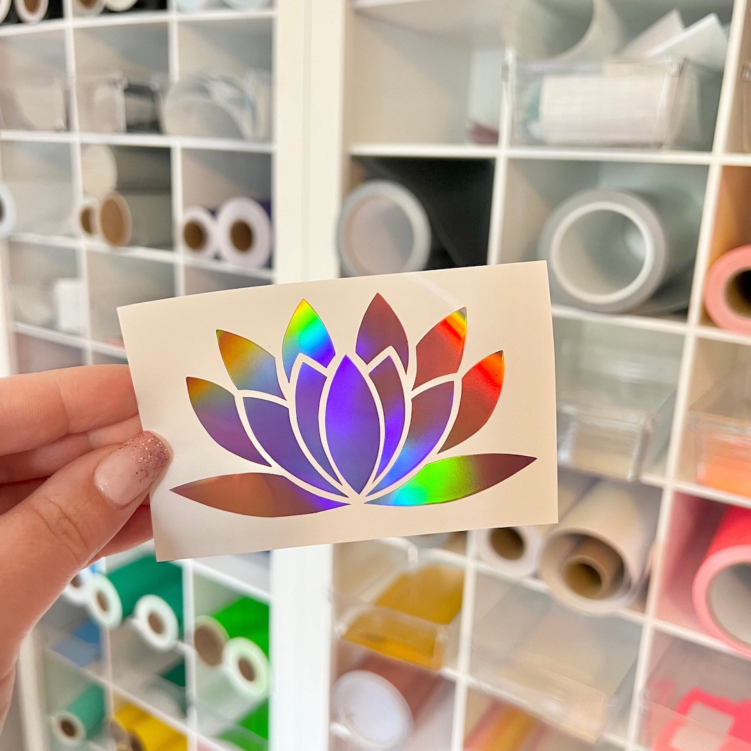 Lotus Sticker, Lotus Decal, Floral Car Window Decal, Lotus Tumbler ...
