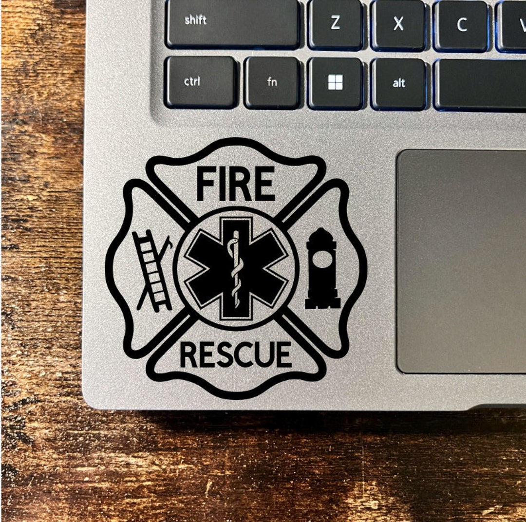Fire Rescue Sticker, Fire Decal, Firefighter Car Window Decal, Fire ...